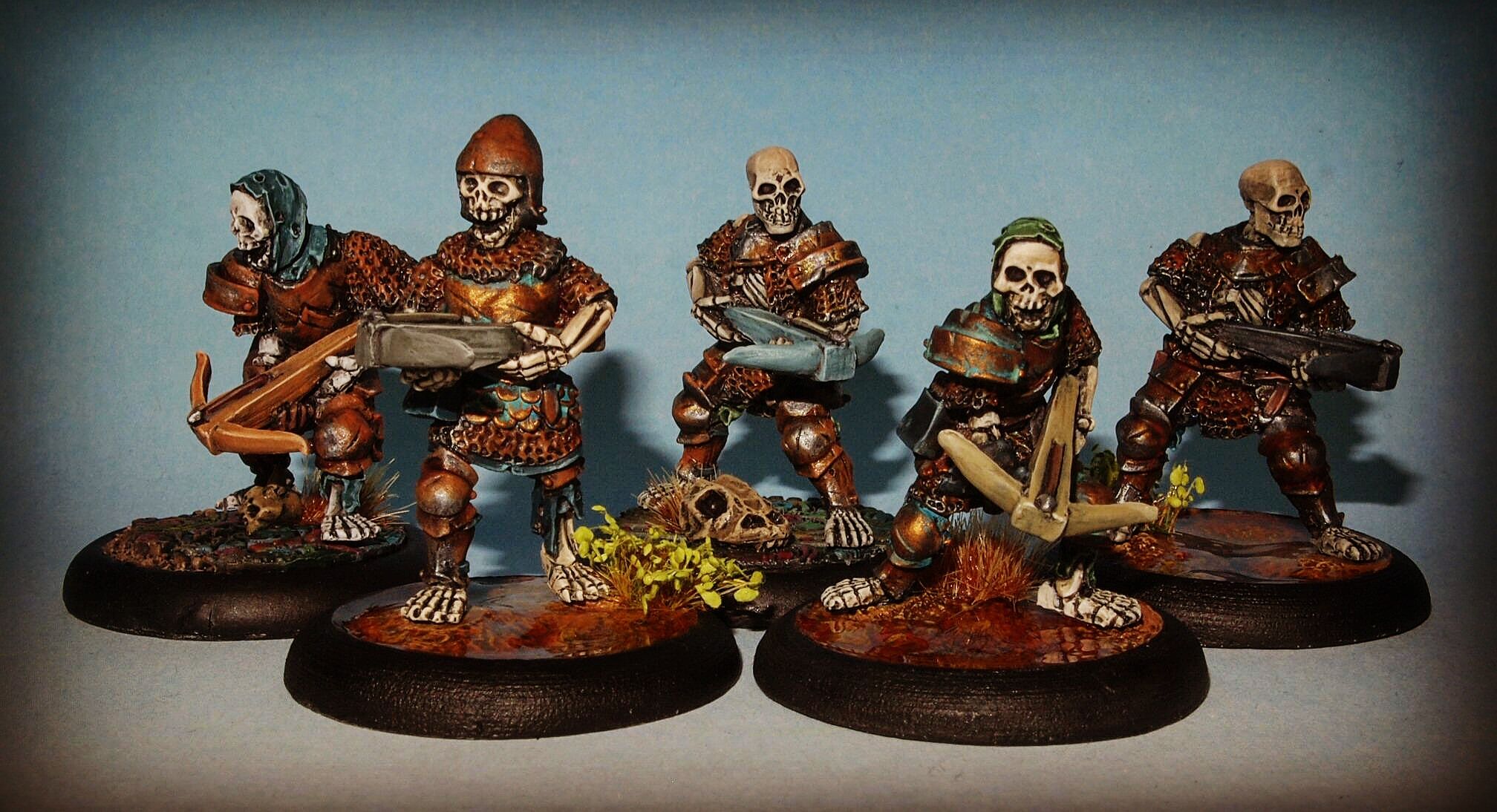 Skeletal Crossbow Unit - 5 Undead Miniatures - Diehard Miniatures