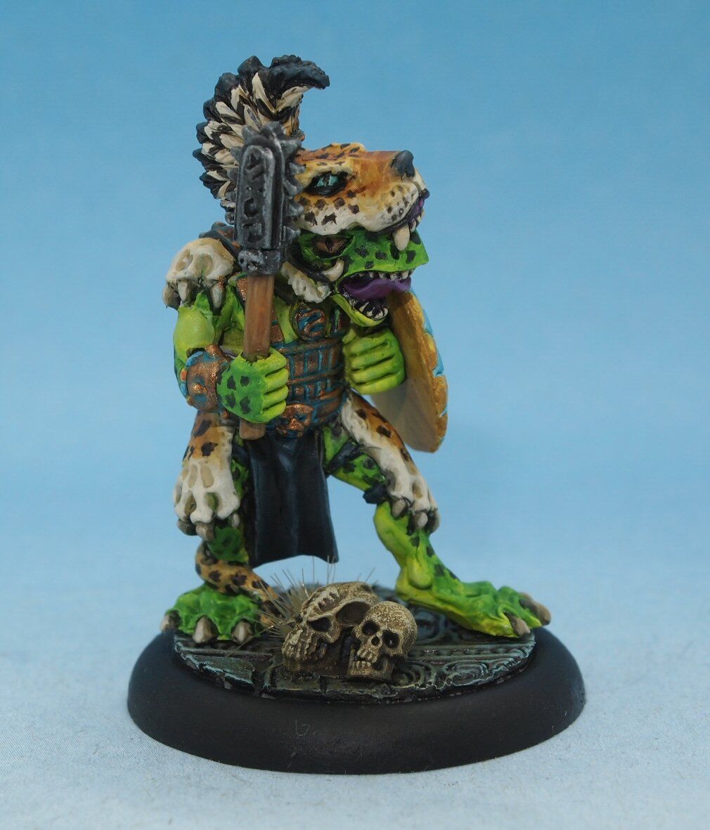 Ocelotl Eru-Kin Champion-Jaguar Warrior - Diehard Miniatures