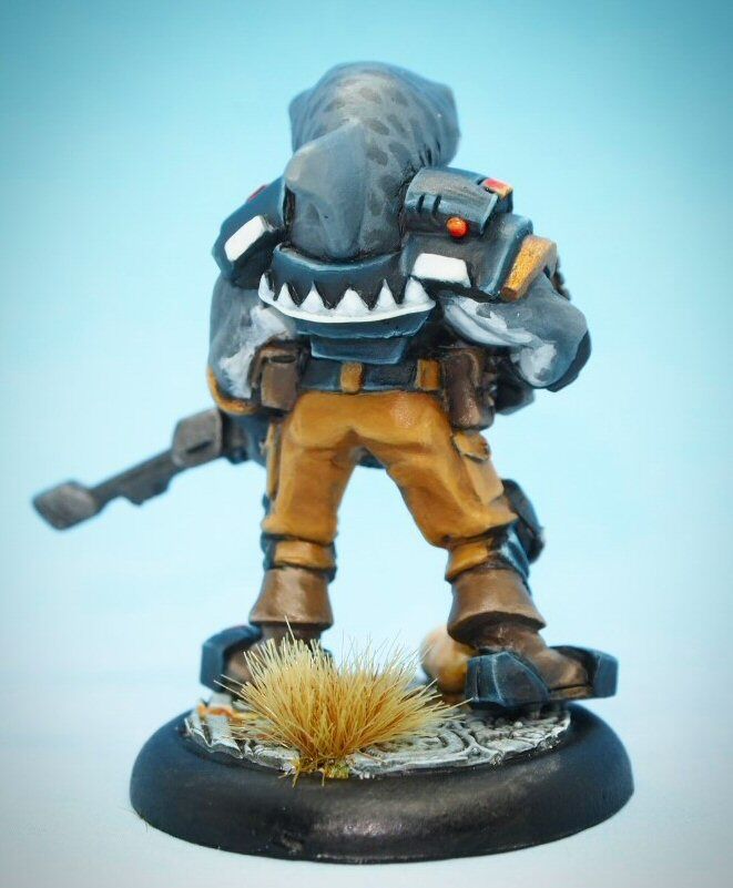 Shadow Stripe - Sci-fi Sharkman Miniature - Diehard Miniatures